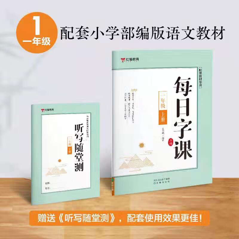 现货2023版每日字课一年级二年级三四五六年级1/2/3/4/5/6上册下册人教版语文同步课本生字练 红猫教育 每日字课 一年级上册