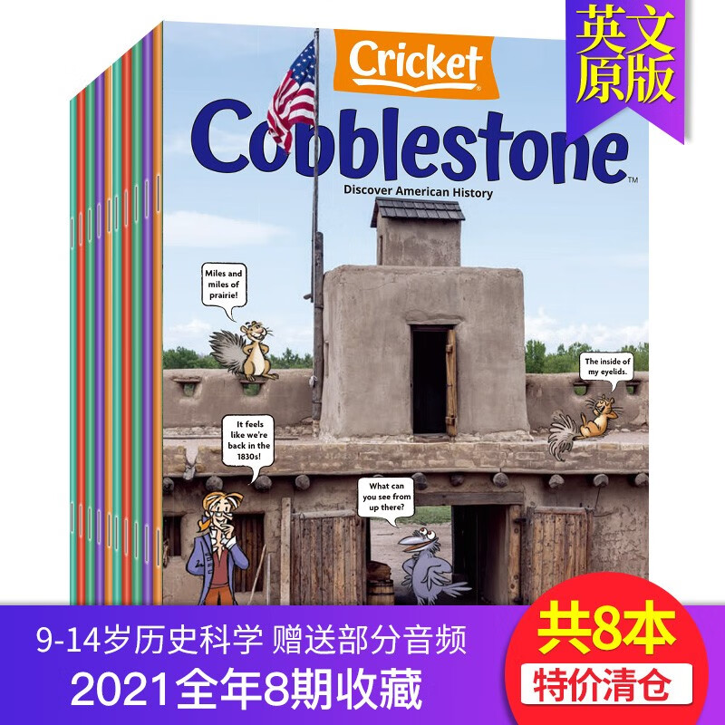 【送音频】Cobblestone 鹅卵石打包/全年订购儿童英语课外阅读期刊9-14岁青少年读物 2021年全年8期现货收藏