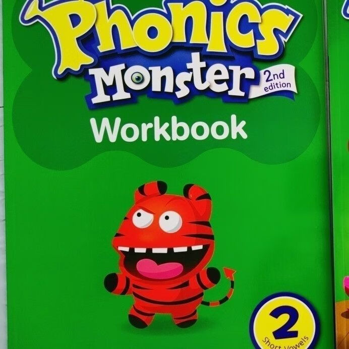 韩国拼读Phonics Monster2级学生书+练习册赠音频点读