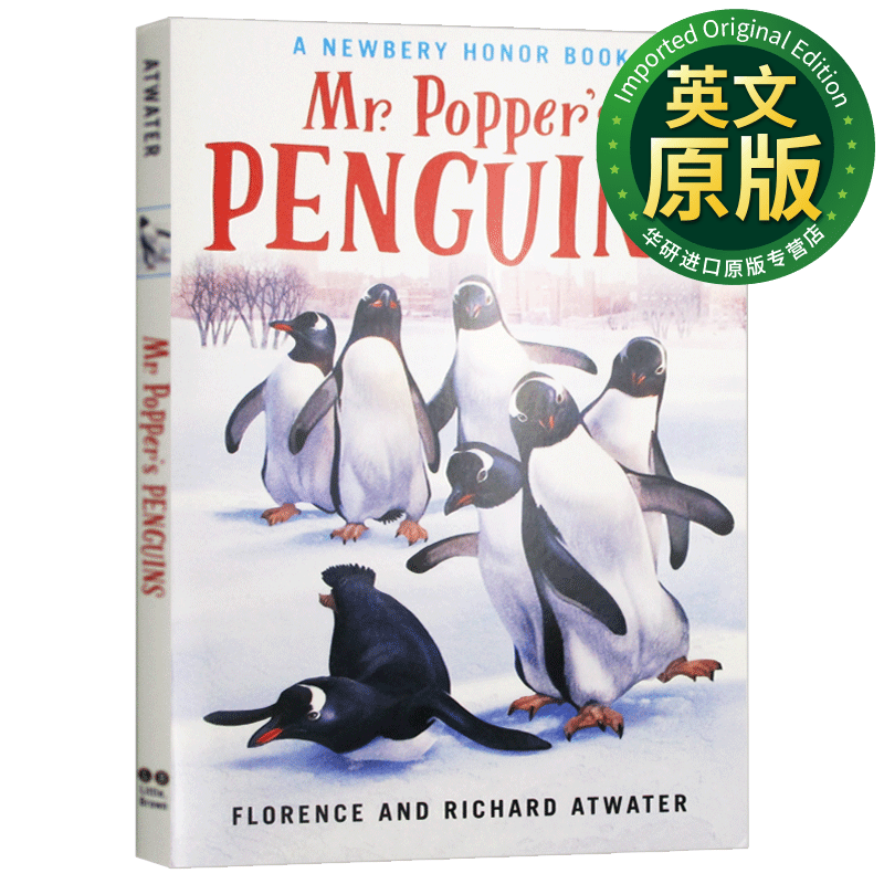 波普先生的企鹅 英文原版 Mr Popper's Penguins 纽伯瑞儿童文学奖 动物小说