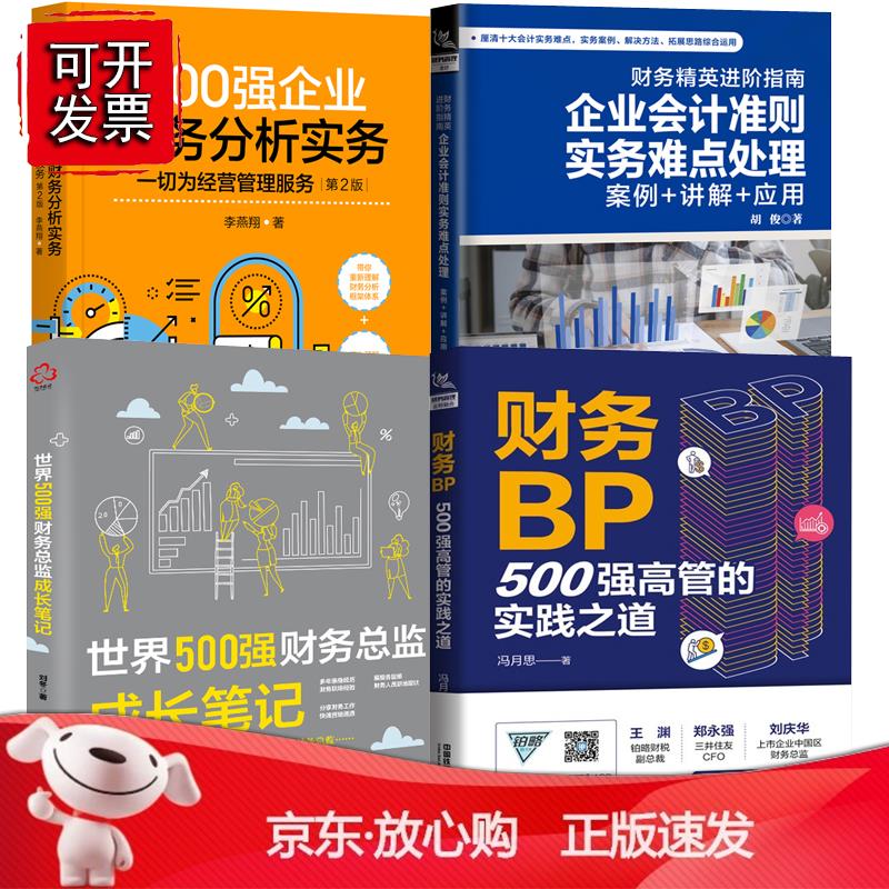 【全4册】财务BP高管实践之道财务总监成长笔记财务进阶指南企业会计准则实务难点处理案例讲解应用企业财