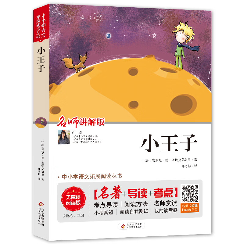 小王子整本书阅读（视频讲解版）中小学生课外阅读书籍名著 无障碍阅读 考点导读+阅读方法+名师赏读 中小学生语文拓展阅读丛书