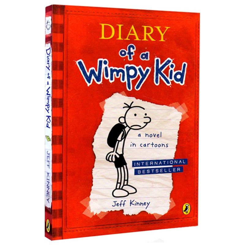 小屁孩日记#1 Diary of a Wimpy Kid 英文原版小说 儿童章节桥梁书 幽默漫画故事书 7-12岁美国初中小学生 Jeff Kinney