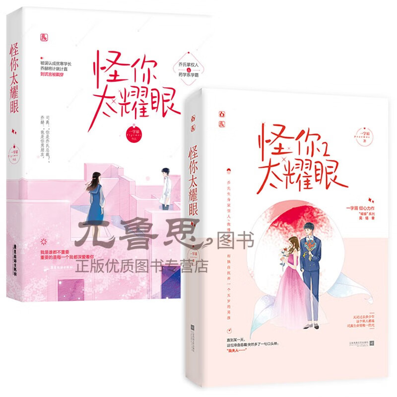 官方套装 怪你太耀眼1+2 共2册 已完结 一字眉作品 花火都市久别重逢总裁甜宠言情小说书籍