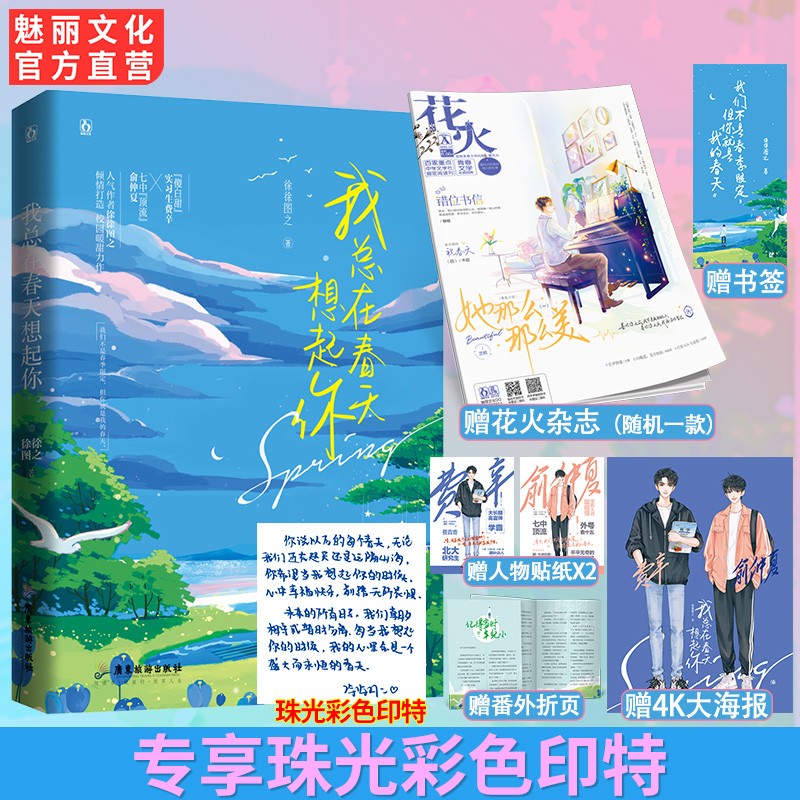 我总在春天想起你 徐徐图之著花火兄弟情双男主青春校园 珠光彩色印特版【随书礼】