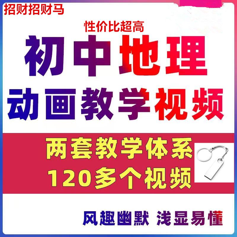 全套视频动画课本知识 地理动画视频-U盘 初中知识全集