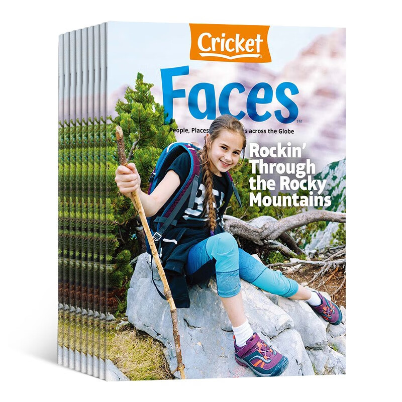 【【杂志预计10月发货】Faces面孔杂志订阅（英文原版） 2023年10月起订 1年共9期 杂志铺（先发“杂志订阅清单”）9-14岁儿童世界文化风俗读物期刊 CricketMedia蟋蟀童书