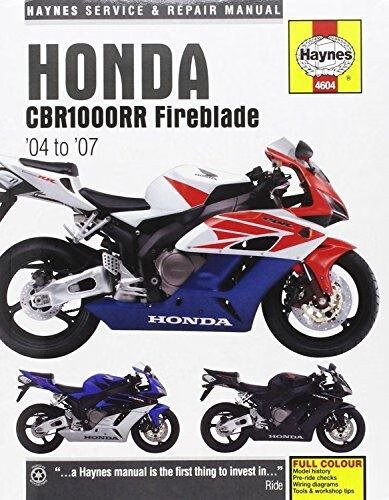 Honda CBR1000RR Fireblade (04 - 07) Haynes Repair Manual