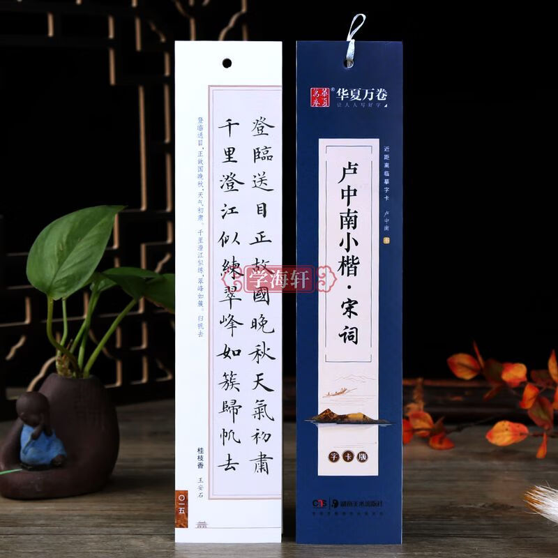 学海轩卢中南小楷宋词字卡版近距离临摹字卡小楷书法毛笔字帖学生初学者钢笔硬笔临摹范本