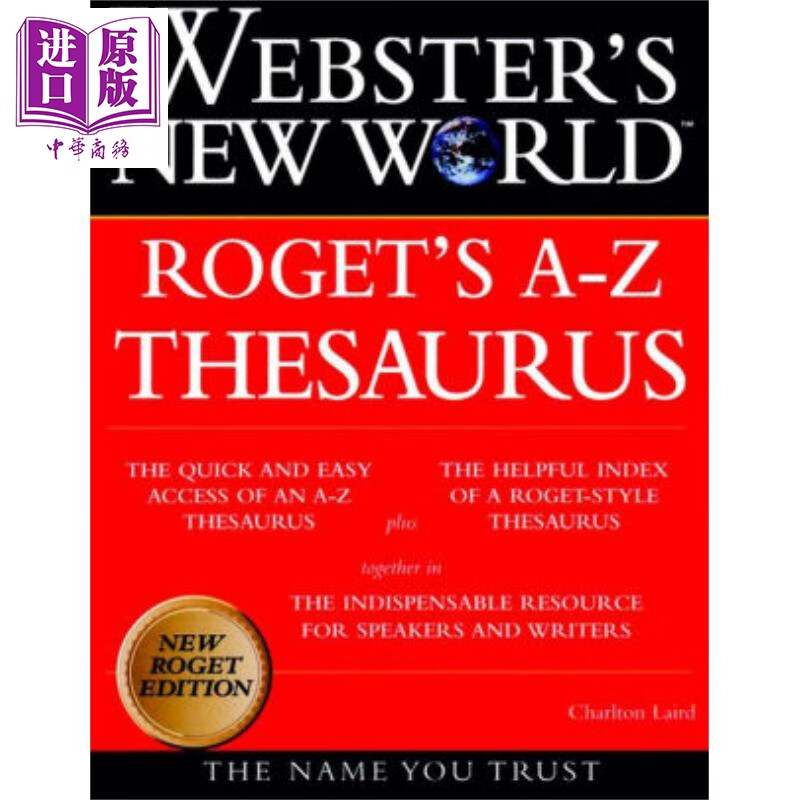 韦氏新世界罗热A-Z同义词词典 英文原版 Webster's New World Roget's