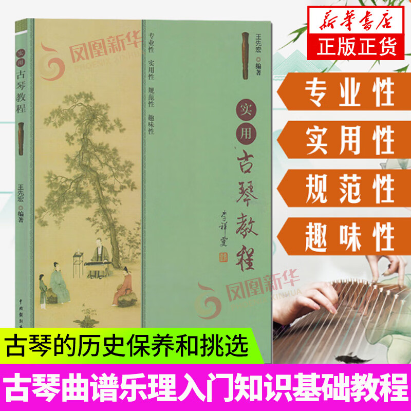 实用古琴教程 王先宏 艺术音乐书籍器乐 古琴奏法教材古琴的历史保养和挑选 古琴曲谱乐理入门技巧知识古琴基础 中国戏剧 正货