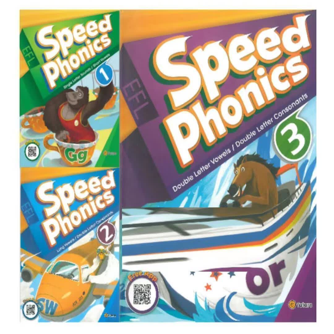 speed phonics 1-3 学生用书练习册送音频 2级别课本+练习册   高清