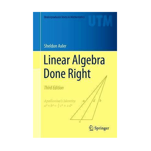 Linear Algebra Done Right Undergraduate