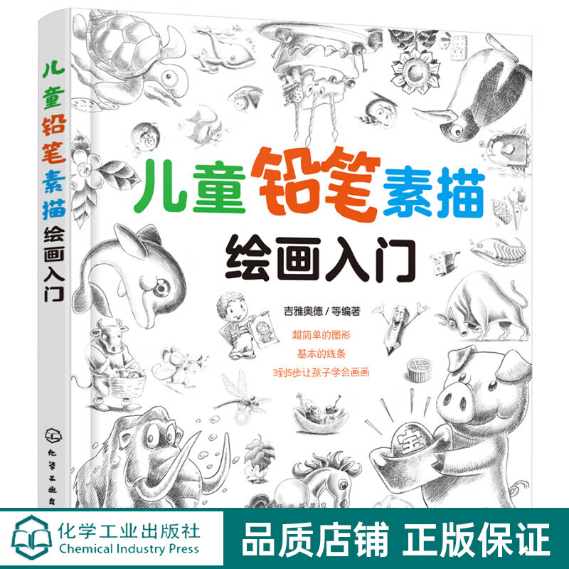 儿童铅笔素描绘画入门 3-6-12岁儿童铅笔素描绘画入门 少儿简笔画美术培训 幼儿园小学生学画画书入