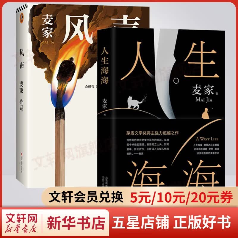 【包邮自选】人生海海风声解密暗算 麦家三部曲小说作品集 茅盾文学奖获得者 人生海海+风声 全套2册