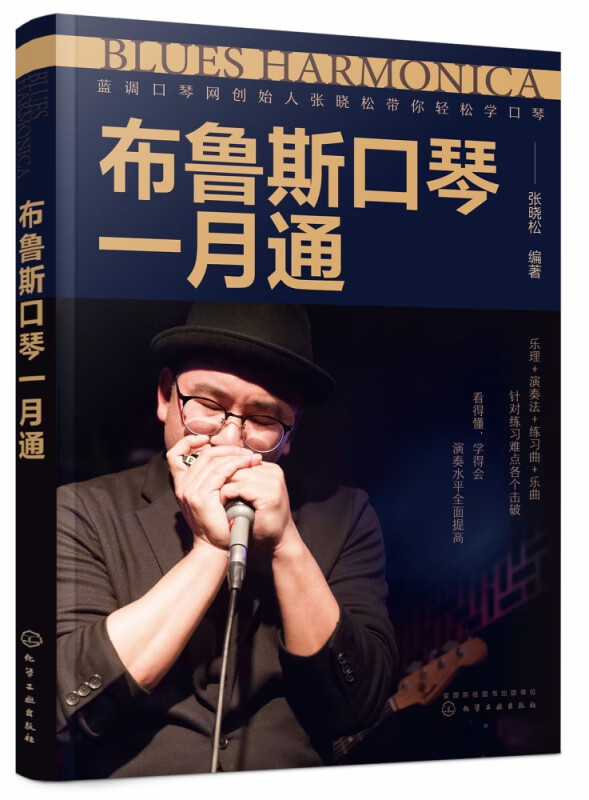 布鲁斯口琴一月通 赠音频 张晓松蓝调口琴创始人 口琴演奏技巧基础入门教程 口琴基础乐理演奏教学