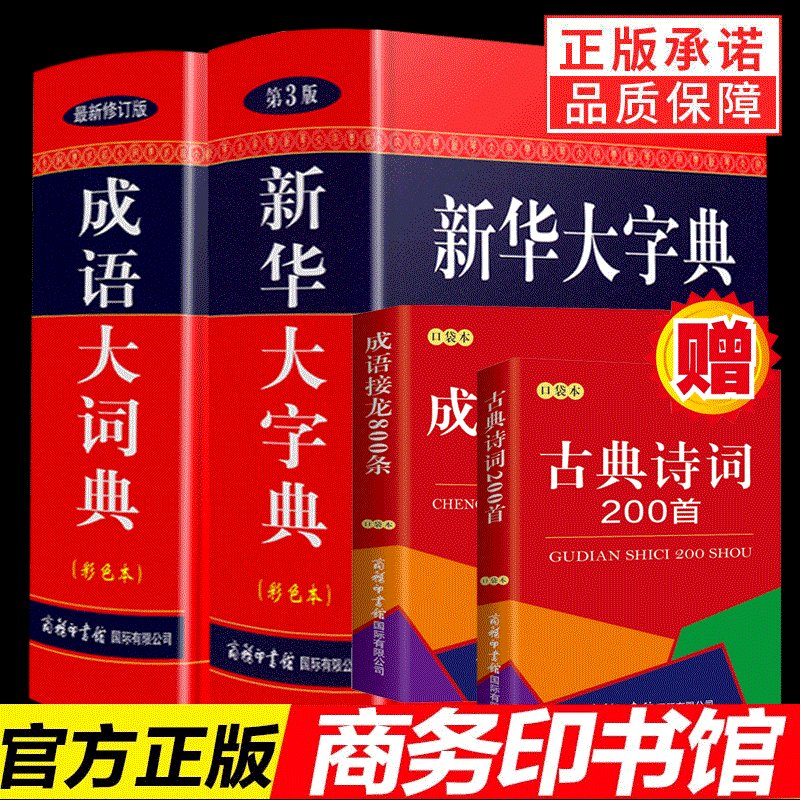 中华大字典赠送（口袋本） 商务印书馆康熙字词典生僻字字典大全工具书 初高中大小学生大本多全功能新华字典 新华大字典+成语大词典【送口袋本】