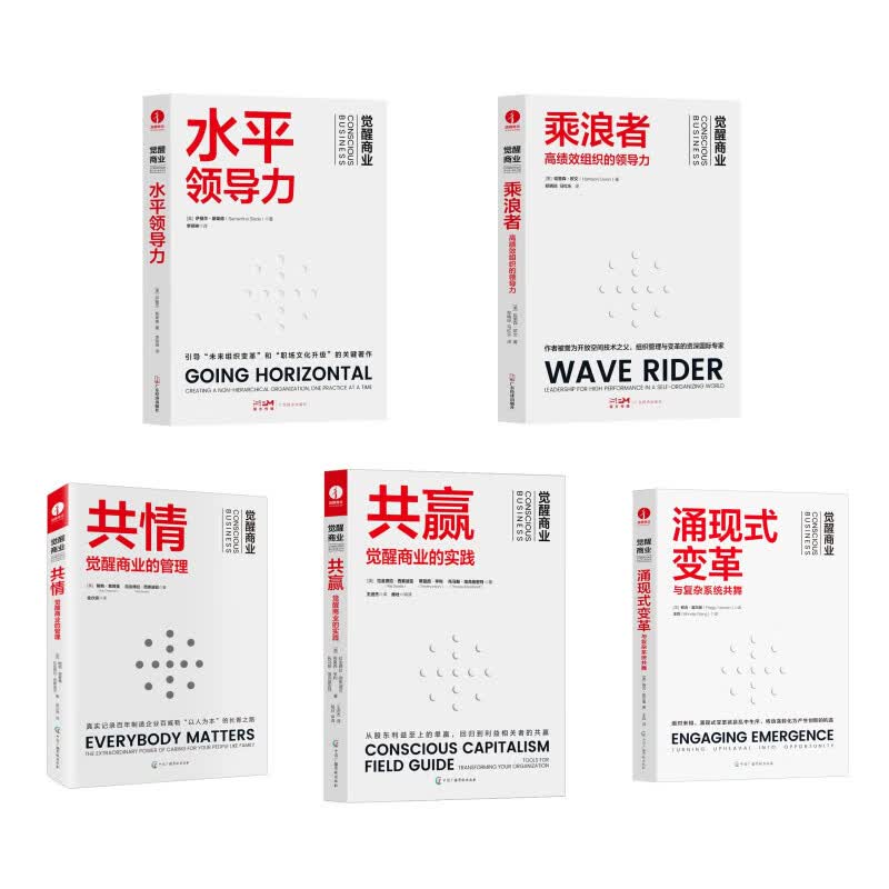 觉醒商业系列套装5册：共情+共赢+水平领导力+乘浪者+涌现式变革