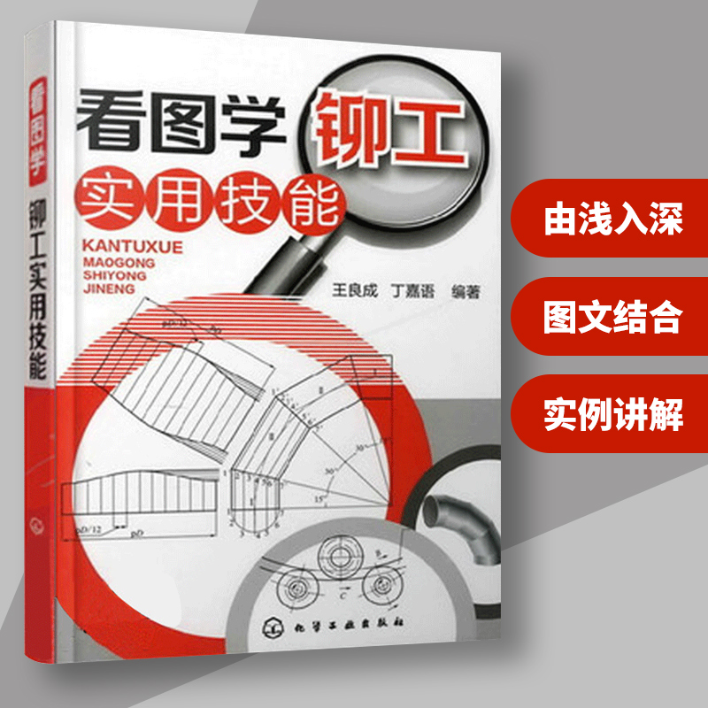 图解 看图学铆工实用技能 铆工放样图 机械制图与识图基础书籍 铆工技能快速入门自学教程书 铆工看图下 铆工看图下