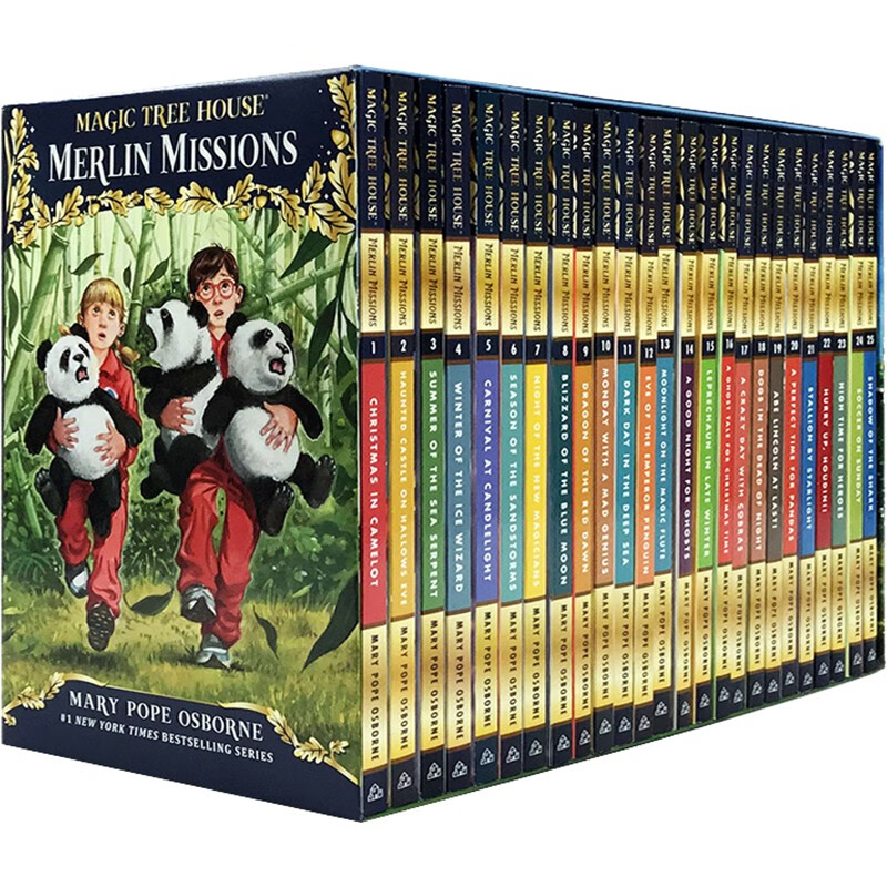 英文原版 神奇树屋第二季 Merlin Missions 梅林的任务The Magic Tree House 1-25册 原29-53 儿童课外读物桥梁章节书 赠音频 . 梦想童趣城