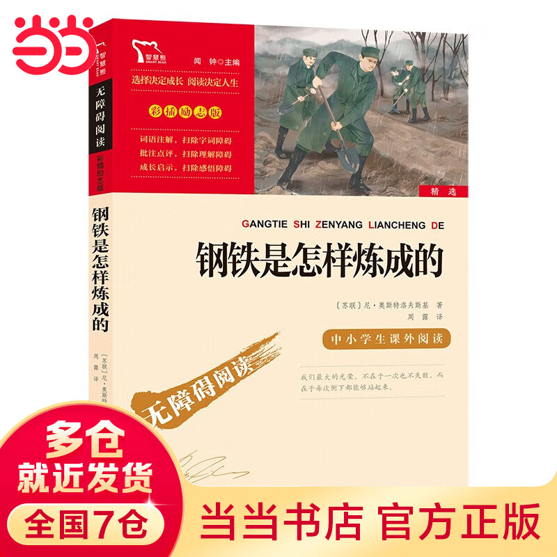 【套装-单本可选】当当 海底两万里 朝花夕拾 简爱 假如给我三天光明 骆驼祥子 繁星春水 格列佛 钢铁 名人传 童年 经典名著 中小学生课外阅读指导丛书 钢铁是怎样炼成的