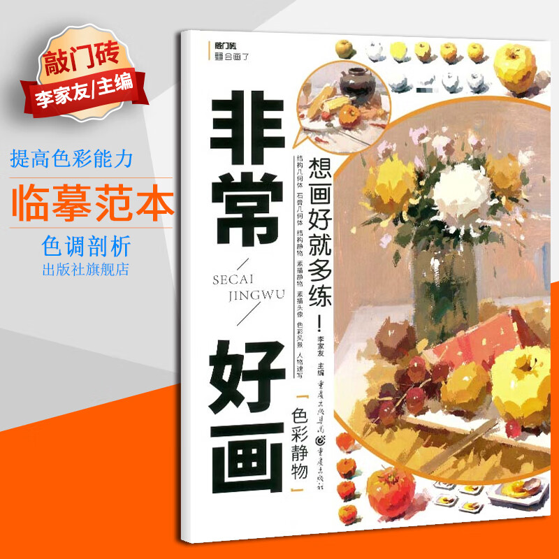 非常好画 色彩静物 敲门砖李家友水粉画临摹范本 水彩画册教程书 手绘水粉画技法基础入门
