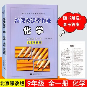 包邮 2022版 新课改课堂作业数学 英语 物理 化学 北京课改版 北师课改版 九年级/9年级化学全一册北京课改版