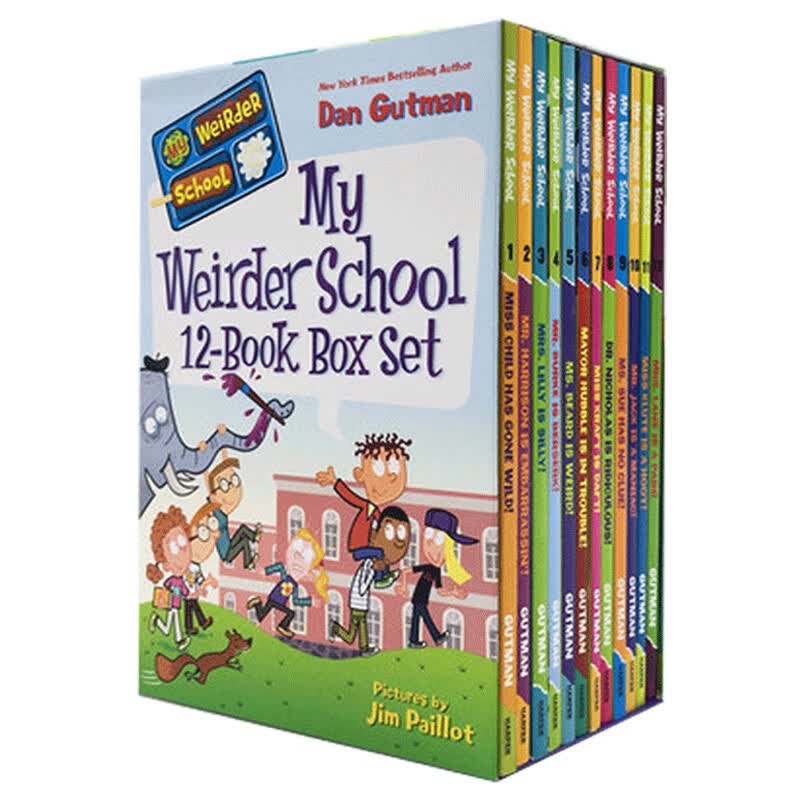 进口英文原版 疯狂学校第三季12册盒装 美国小学课外阅读读物 My Weirder School