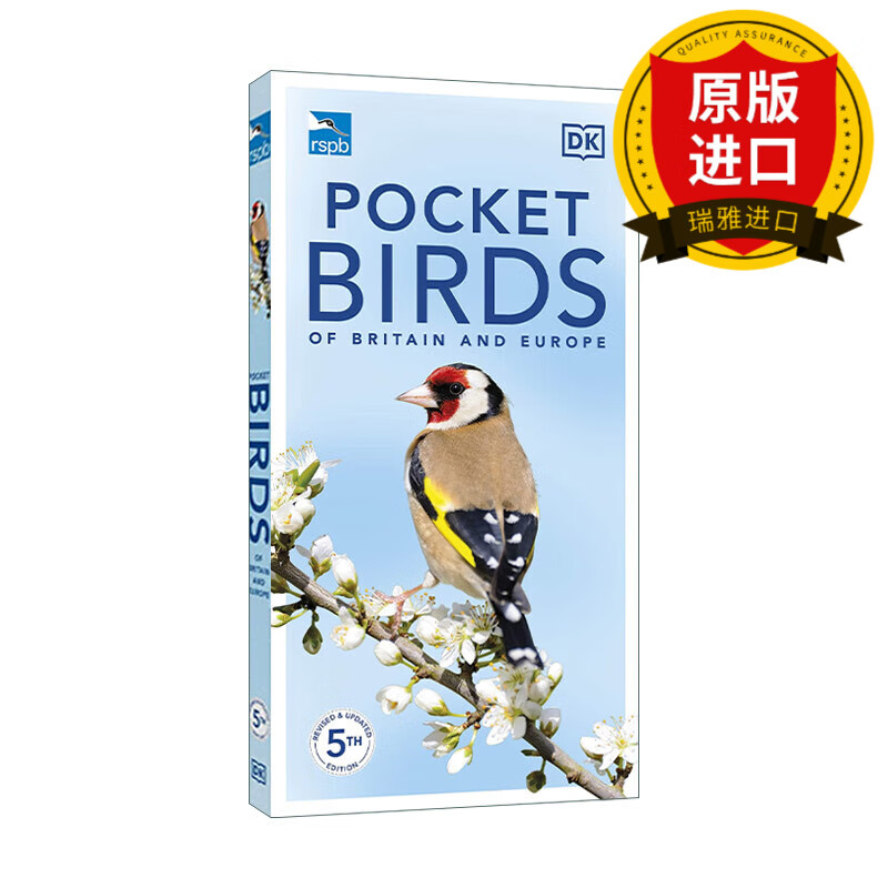 英文原版 RSPB Pocket Birds of Britain and Europe 5th Edition 英国和欧洲的鸟类口袋百科 第五版 英文版 进口英语原版书籍