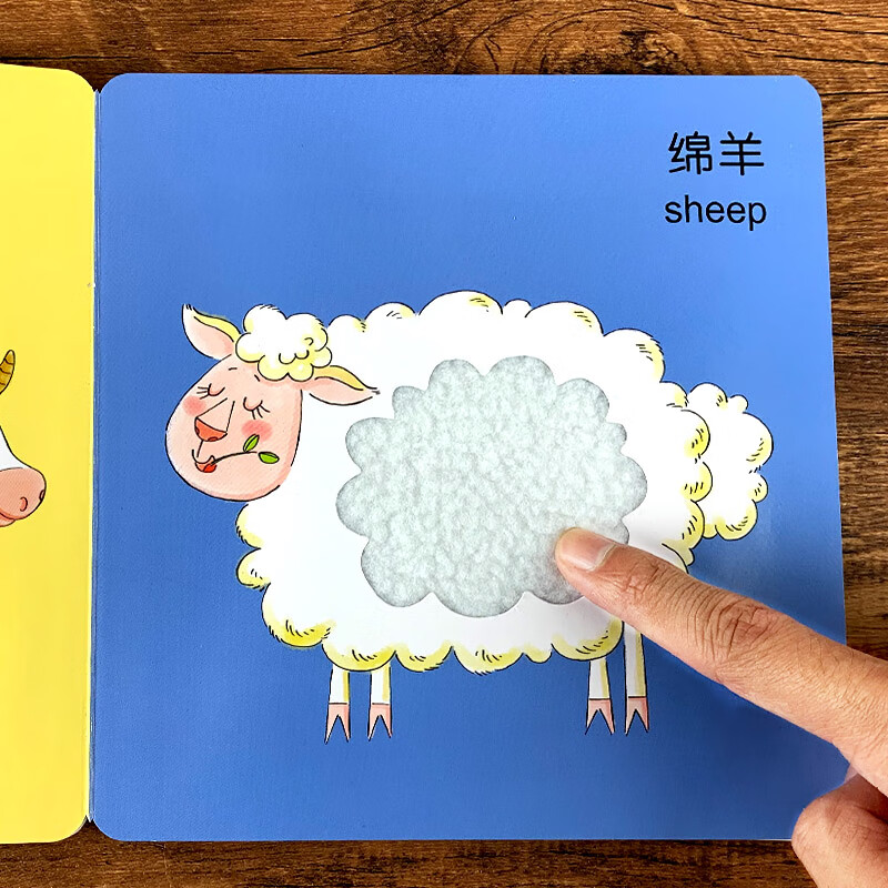 Baby触摸书 农场动物 婴儿书触摸感知书宝宝书籍认知书 幼儿触觉纸板书本触感书启蒙撕不烂早教书