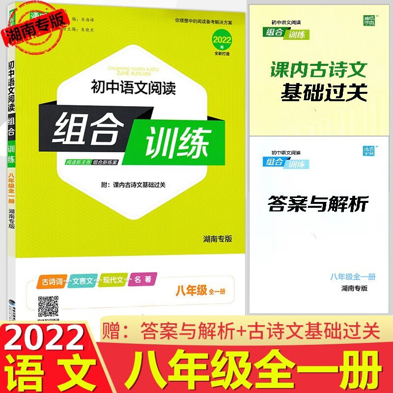 2022版通城学典初中阅读组合训练湖南专版 八年级语文全一册湖南专版