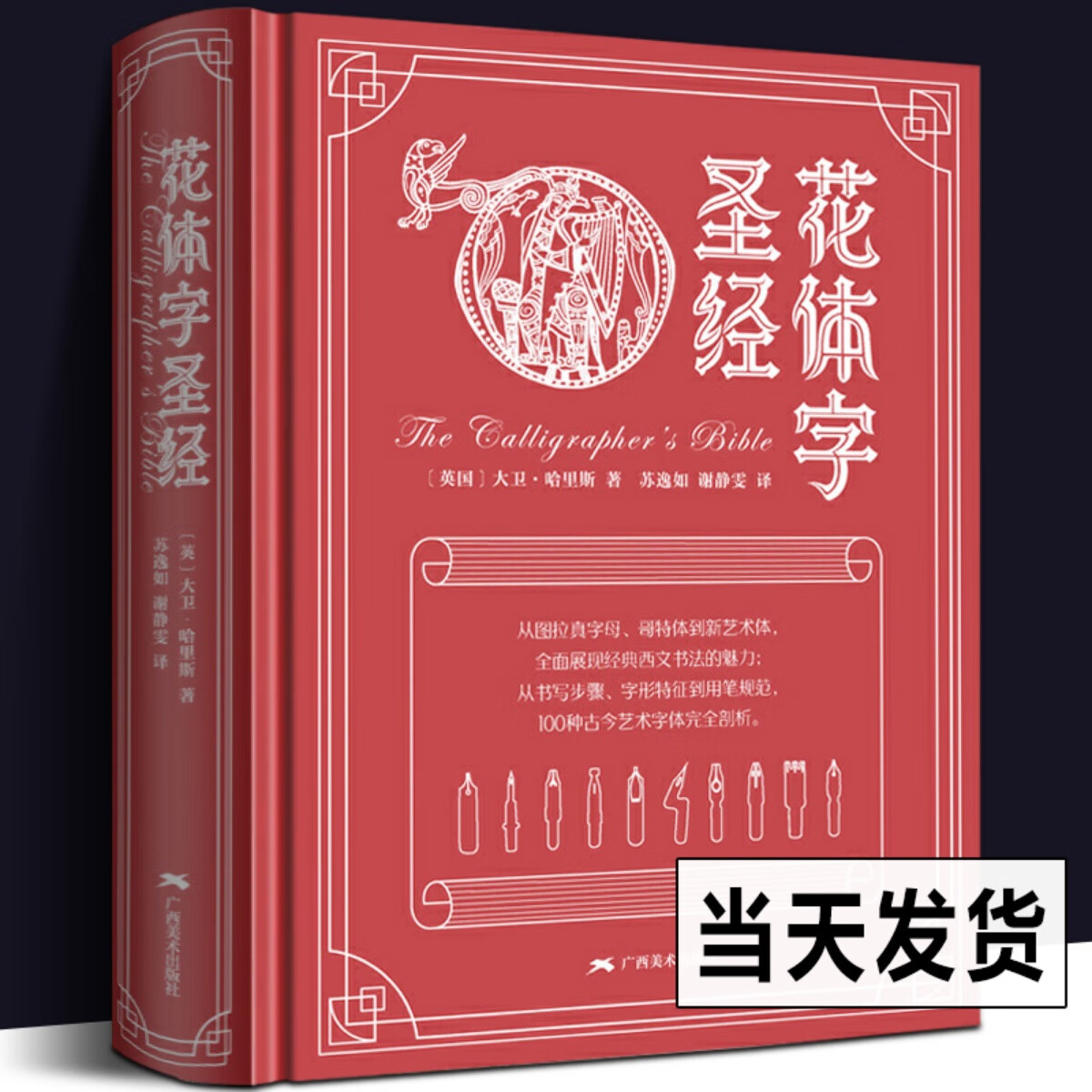 花体字 100种古今艺术英文手写字体书法大全书写工具材料基础