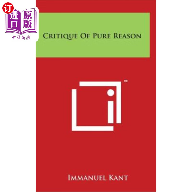海外直订Critique Of Pure Reason 纯粹理性批判