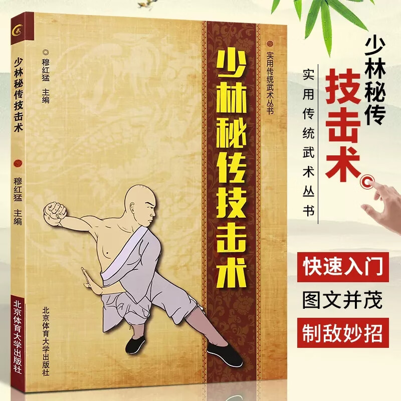 现货当天发 少林秘传技击术 易学少林功夫入门近战绝技 中国功夫少林武学专项训练 武术太极拳 套路 运动训练锻炼健身