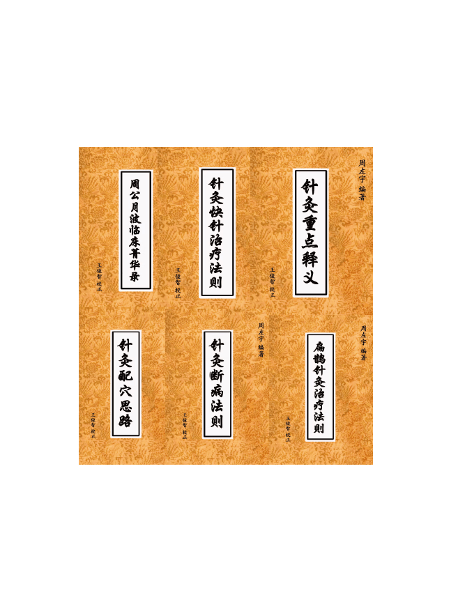 周左宇6册 针灸配穴思路、快针治疗法则、扁鹊针灸治疗病古法针灸 扁鹊针灸治疗法则