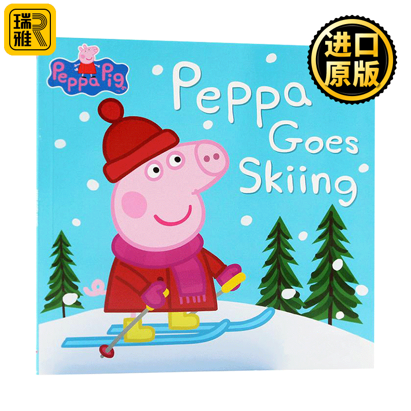 英文原版 佩奇去滑雪 Peppa Pig Peppa's Goes Skiing 英语绘本 小猪佩奇 全英文版 Ladybird 进口原版英语书籍