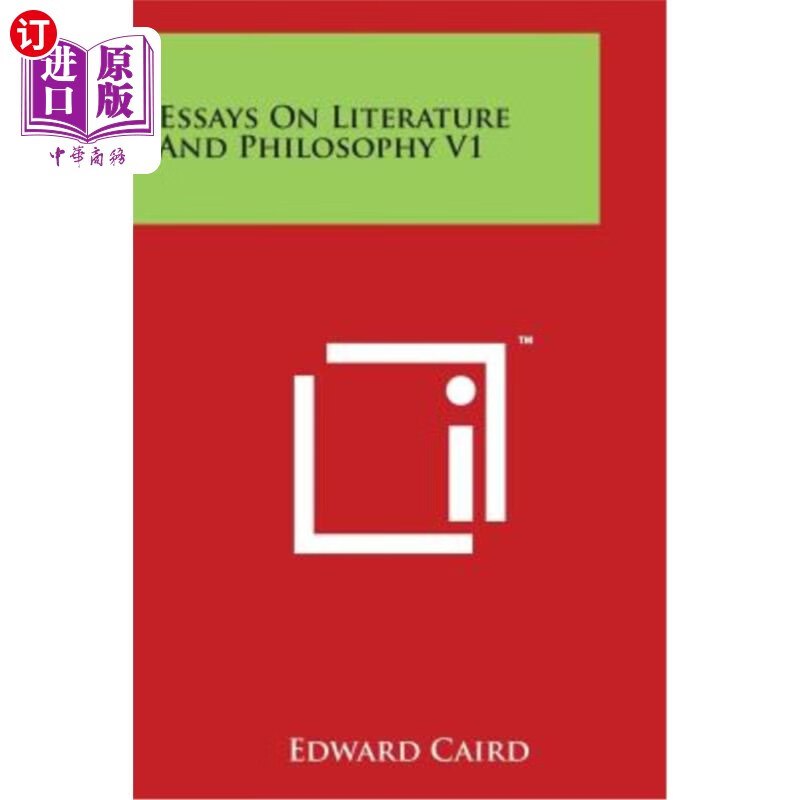 海外直订Essays On Literature And Philosophy V1 文学与哲学论文集V1