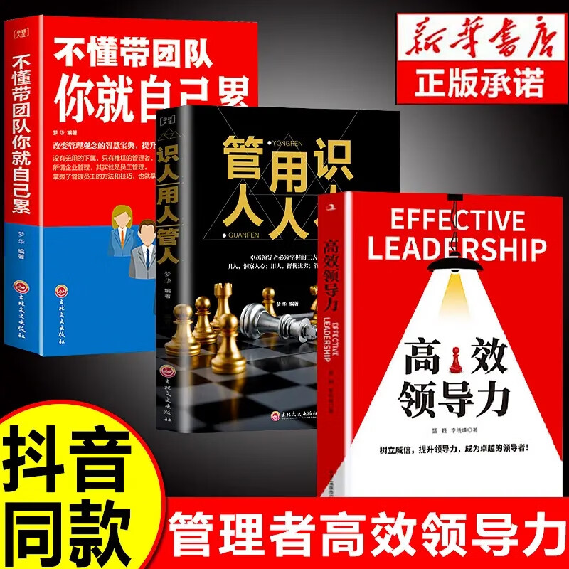 【抖音推荐】高效领导力盛巍书籍企业管理识人用人管人高情商领导者管理的成功法则管理三要不懂带团队你就自己累规范化管理企业制度策略关键对话QW 【3册】领导力+识人用人管人+带团队