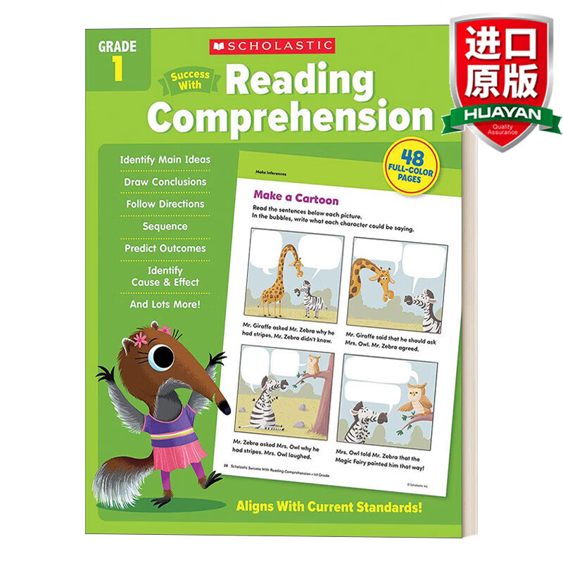 Scholastic Success with Reading Comprehension Grade 1 英文原版 学乐成功系列阅读理解练习册 一年级 英文版 进口英语原版书籍