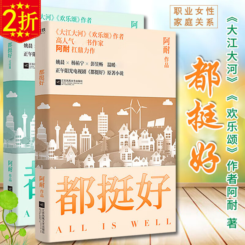 【2折】原著小说大江大河欢乐颂作者阿耐作品另著落花时节书籍 都挺好(套装2册) 定价99.6
