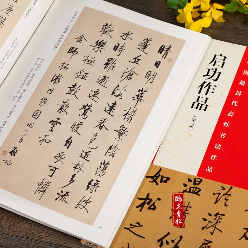 启功作品 毛笔楷书行书草书碑帖书法毛笔练字帖