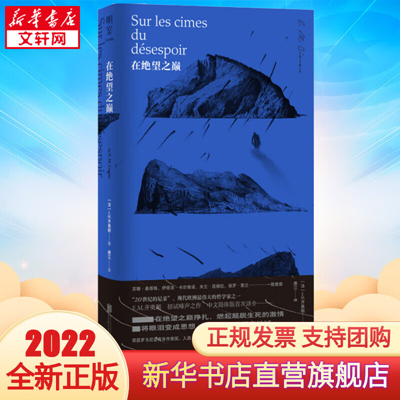 新书 在绝望之巅［法]E.M.齐奥朗 著 被称为20世纪尼采 译者唐江，中文简体版首译 虚无主义哲学书籍 图书