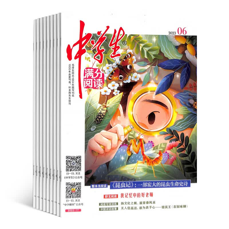中学生满分阅读 原中学生新作文高中版杂志 2023年10月起订阅 1年共12期 全年订阅 杂志铺
