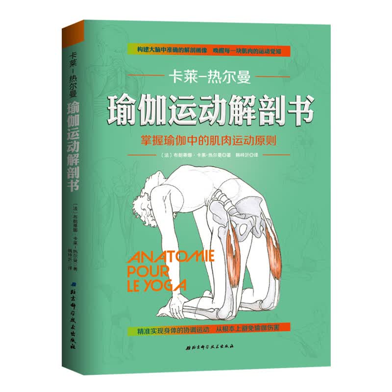 瑜伽运动解剖书 掌握瑜 伽中的肌肉原则康复北京科学技术韩梓沂卡莱热尔曼李哲直播
