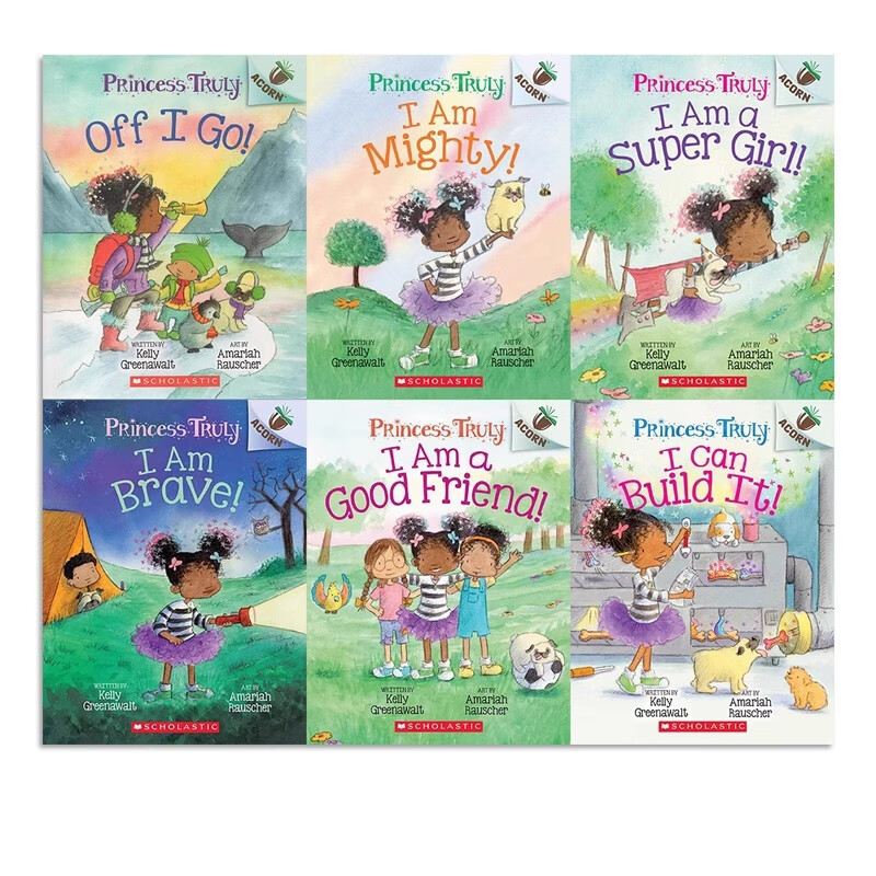 Princess Truly 真实公主 6册 英文原版 Scholastic Acorn 学乐大树姐妹篇橡树系列 儿童桥梁章节书 英语学习书籍课外阅读读物 . 绿山墙图书