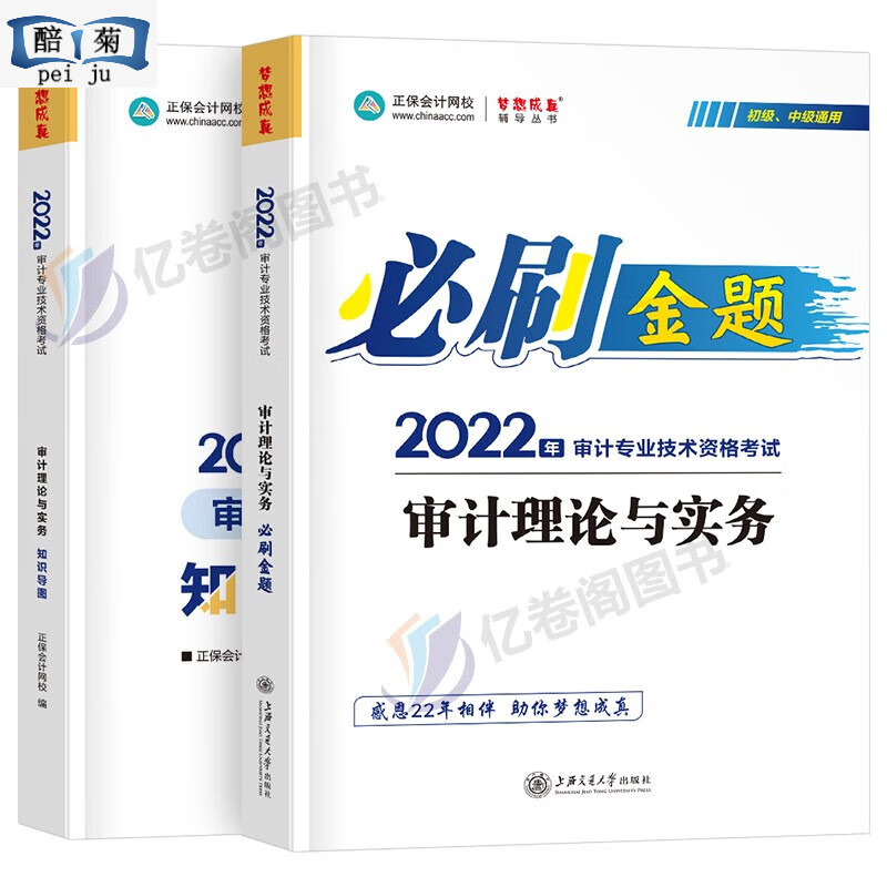 正保会计网校审计师考试备考2023年审计理论与实务必刷金题初级中级教材专业相关知识历年真题库试卷官方