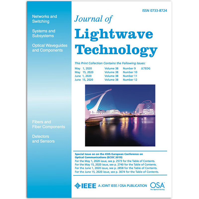 【单期可选】IEEE-OSA Journal of Lightwave Technology IEE 2020年6月刊