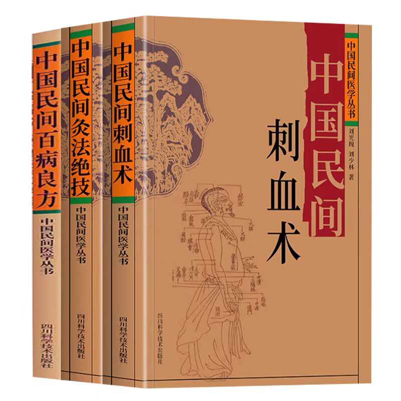 中国民间刺血术中医书籍大全中国民间医学丛书小方治大病民间治病手法单方草药临床经验良法良药刘光瑞著 中国民间刺血术+灸法绝技+百病良方