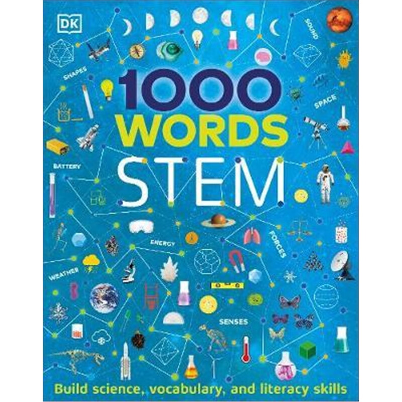 英文原版 DK词典 About 1000 Words STEM 儿童科普英语单词学习 精装 儿童阅读写作技能提升书 插图字典词典