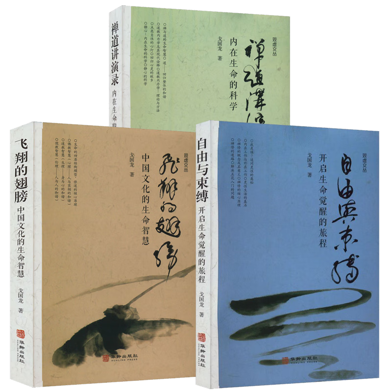 【包邮】戈国龙观虚文丛系列 禅道讲演录+自由与束缚+飞翔的翅膀 定价244
